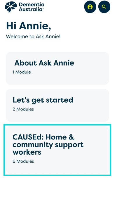 Ask Annie support | Dementia Australia